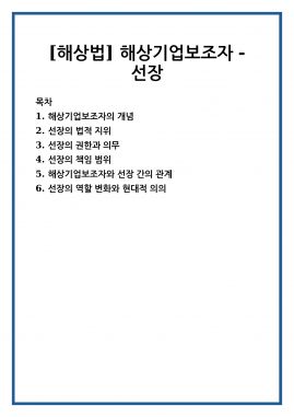 [해상법] 해상기업보조자 - 선장-1페이지