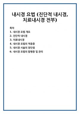 내시경 요법 (진단적 내시경, 치료내시경 전부)-1페이지
