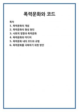 폭력문화와 코드-1페이지