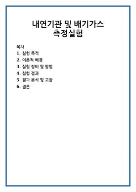 내연기관 및 배기가스 측정실험-1페이지
