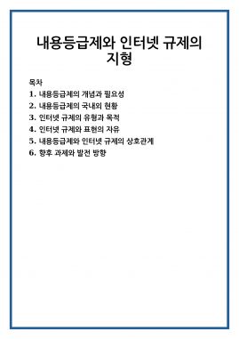 내용등급제와 인터넷 규제의 지형-1페이지