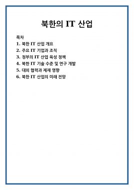 북한의 IT 산업-1페이지