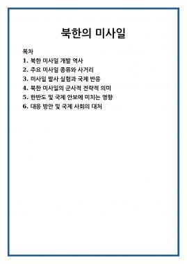 북한의 미사일-1페이지