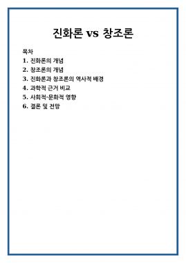 진화론 vs 창조론-1페이지