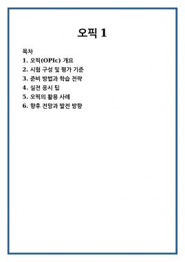 오픽1 레포트 자료-1페이지