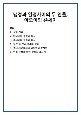 냉정과 열정사이의 두 인물, 아오이와 쥰세이-1페이지