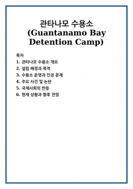관타나모 수용소 (Guantanamo Bay Detention Camp)-1페이지
