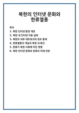 북한의 인터넷 문화와 한류열풍-1페이지