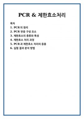 PCR & 제한효소처리-1페이지