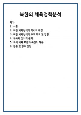 북한의 체육정책분석-1페이지