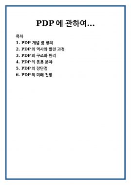 PDP에 관하여...-1페이지