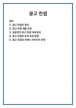광고 컨셉 레포트 자료-1페이지