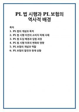 PL법 시행과 PL보험의 역사적 배경-1페이지