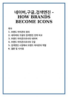네이버,구글,검색엔진 - HOW BRANDS BECOME ICONS-1페이지