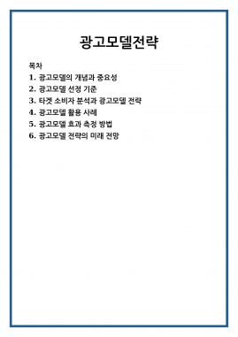 광고모델전략-1페이지