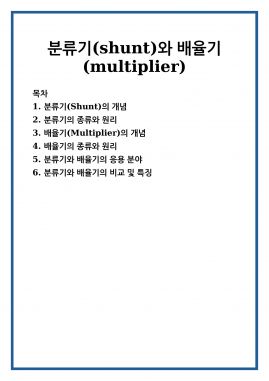 분류기(shunt)와 배율기(multiplier)-1페이지