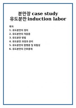 분만장 case study 유도분만induction labor-1페이지