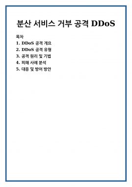 분산 서비스 거부 공격 DDoS-1페이지
