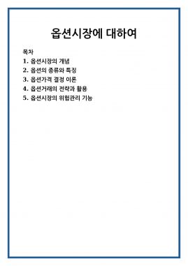 옵션시장에 대하여-1페이지