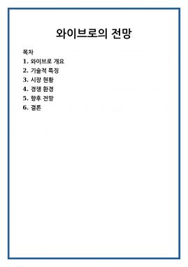 와이브로의 전망-1페이지