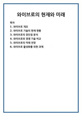와이브로의 현재와 미래-1페이지