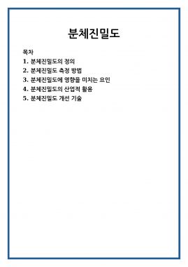 분체진밀도 레포트 자료-1페이지
