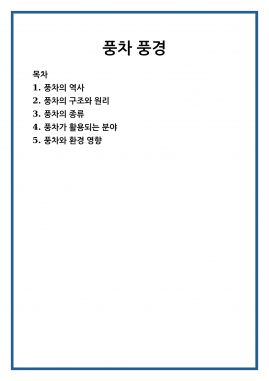 풍차 풍경 레포트 자료-1페이지