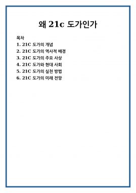 왜 21c 도가인가-1페이지