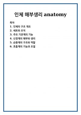 인체 해부생리 anatomy-1페이지