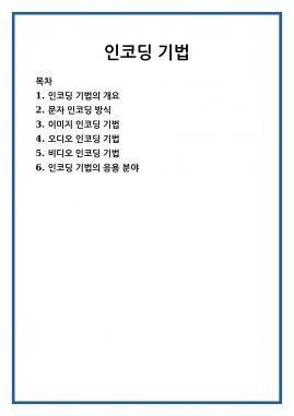 인코딩 기법 레포트 자료-1페이지