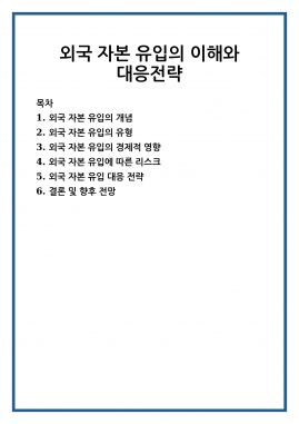 외국 자본 유입의 이해와 대응전략-1페이지