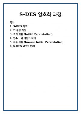 S-DES 암호화 과정-1페이지