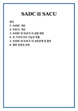 SADC와 SACU 레포트 자료-1페이지