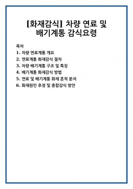 [화재감식] 차량 연료 및 배기계통 감식요령-1페이지