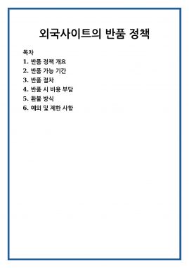 외국사이트의 반품 정책-1페이지