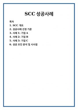 SCC성공사례 레포트 자료-1페이지