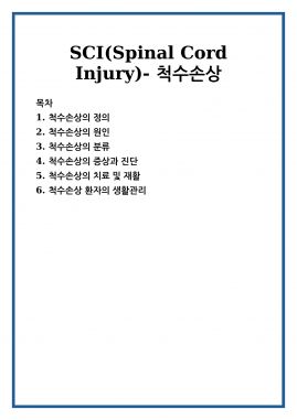 SCI(Spinal Cord Injury)- 척수손상-1페이지