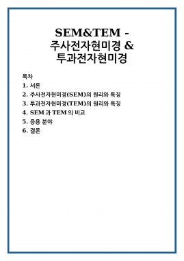 SEM&TEM - 주사전자현미경 & 투과전자현미경-1페이지