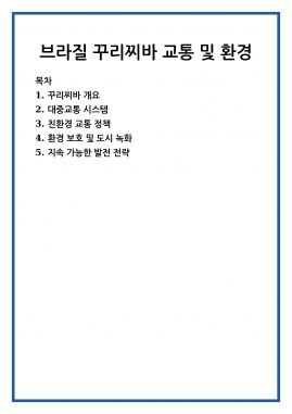 브라질 꾸리찌바 교통 및 환경-1페이지