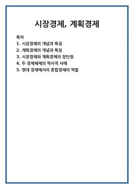 시장경제, 계획경제-1페이지