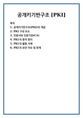공개키기반구조 [PKI]-1페이지