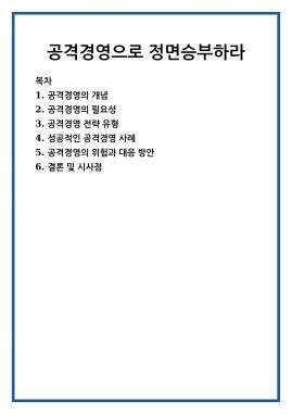공격경영으로 정면승부하라-1페이지