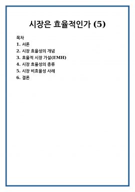 시장은 효율적인가 (5)-1페이지