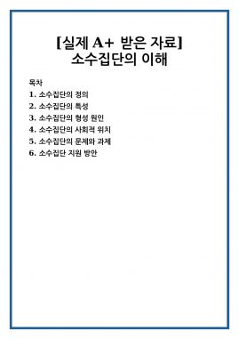 소수집단의 이해-1페이지
