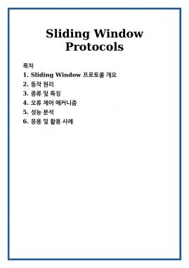 Sliding Window Protocols-1페이지