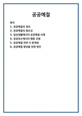 공공예절 레포트 자료-1페이지
