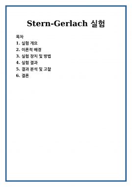 Stern-Gerlach 실험-1페이지