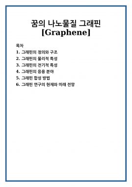 꿈의 나노물질 그래핀[Graphene]-1페이지