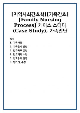 [지역사회간호학][가족간호][Family Nursing Process] 케이스 스터디(Case Study), 가족진단-1페이지