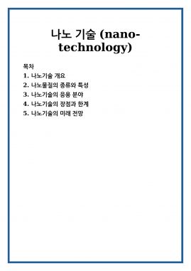 나노 기술 (nano-technology)-1페이지